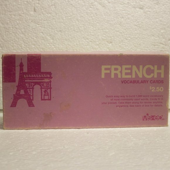 Other | Vintage Vised French Vocabulary Cards | Poshmark